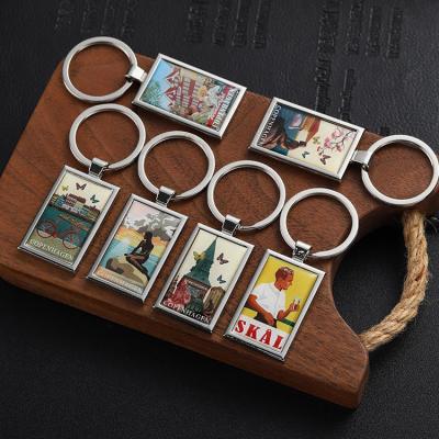 China Resin Epoxy Photo Metal Sleutelhanger Ringhouder OEM ODM Acceptabel for sale