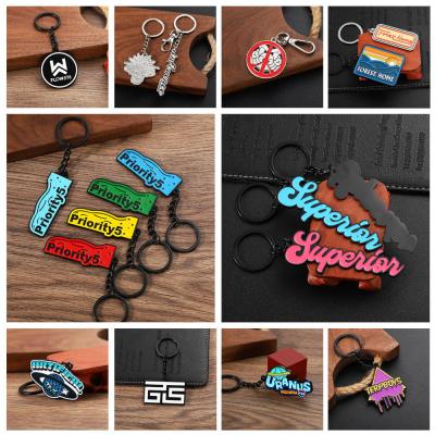 China Custom Enamel Metal Keychains Monogrammed Die Casting 2d/3D for sale