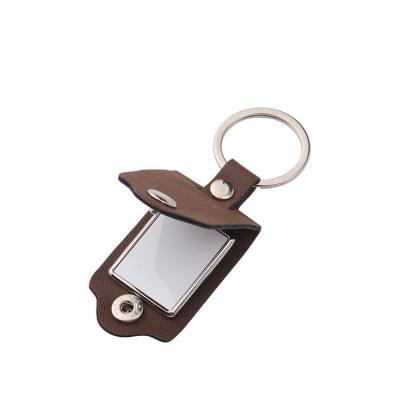 China Sublimation Leather Metal Key Chain Cover with Laser Engraving Logo for sale
