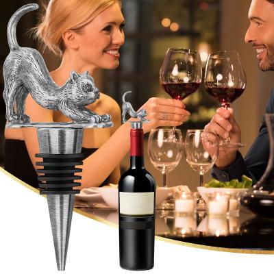 China Tapete de vinho personalizado Animal Cão Gato Tapetes de garrafas metálicas para vinho Champagne presentes for sale