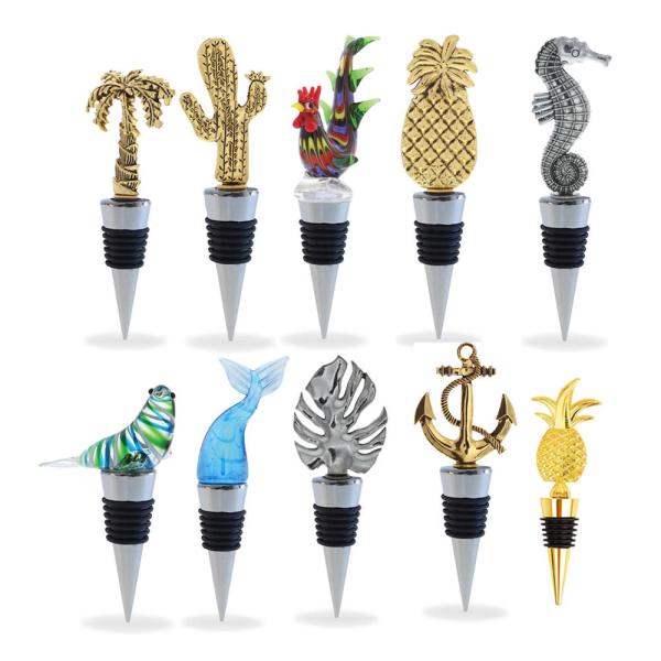 Quality Custom Wine Bottle Stopper Metal Silicone Bottle Stoppers Die Casting for sale