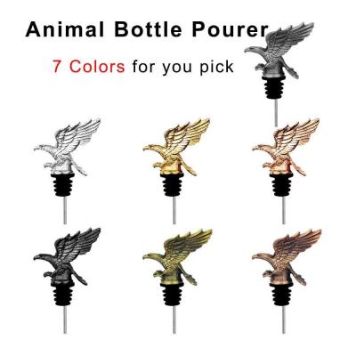 China Custom Animal Liquor Pour Spout Stainless Steel Alcohol Bottle Speed Pourer for sale