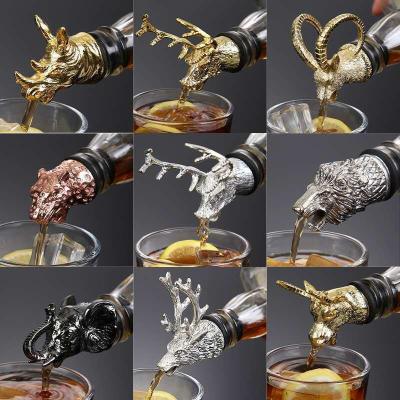 China 3D Cabeça de Animais Decalador de Vinho Decalador de aço inoxidável 304 for sale
