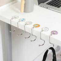 China Metal Hanging Bag Hook Custom Logo Foldable Hanging Desk Hook for sale