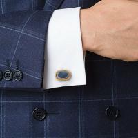 China Round Silver Wedding Party Cufflinks Engraved With Initials for sale