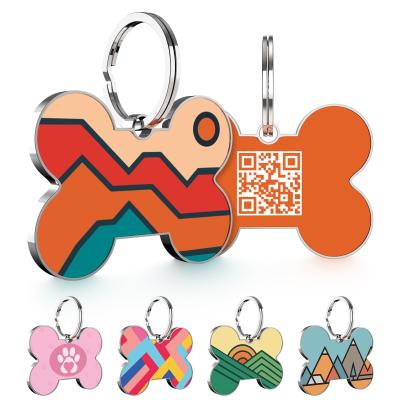 Chine Les étiquettes personnalisées en acier inoxydable sont réfléchissantes avec un code QR à vendre