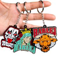 China Soft Rubber PVC Keychain 2d/3d Silicone Keyring Customized for sale