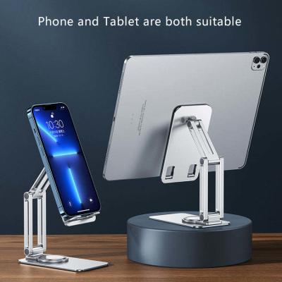 China Foldable Desk Swivel Phone Holder Cell Phone Desktop Stand Alloy for sale