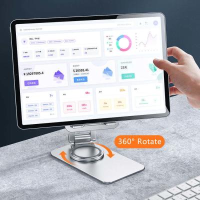 China Foldable Desk Swivel Phone Holder Cell Phone Desktop Stand Alloy for sale