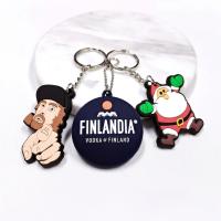 China Custom Logo Embossed Debossed Rubber Soft PVC 3D 2D Print Key Chains for sale