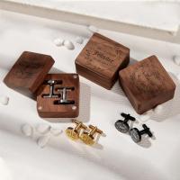 China Initials Engraved Wedding Present Engraved Cufflinks For Groomsmen for sale