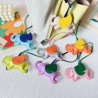 China Custom Bulk Leather Keychains Car Keychain Elephant PU Leather Keychain for sale