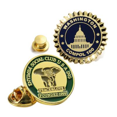 China Custom Metal Epoxy Enamel Pin Lapel Pin Companies Logos Souvenir Name Tag Badge Pins For Suit Men for sale