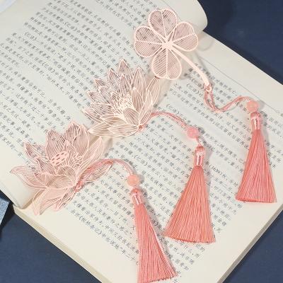 China Customized Design UV Printing Gold Plated Metal Bookmark for sale
