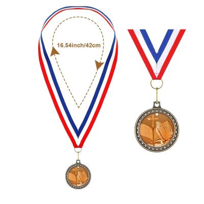 Κίνα Προσαρμοσμένο λογότυπο 3D Ζινκ ένωσης σμάλτου Θρησκευτικό μετάλλιο Εκκλησία Σουβενίρ Αρχαίο ασήμι Θρησκευτικά μετάλλια Μετάλλιο με κορδέλα προς πώληση