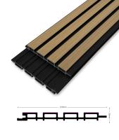 China Facade Semi Capped Co Extruded WPC Composite Panel Board 219x20mm for sale