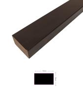 China 50x25mm WPC Joist Composite Decking Support Beam for Outdoor Deck Subframe for sale