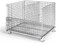 China Metal Stackable Welded Wire Containers Collapsible Wire Mesh Containers for sale