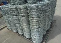 China Electro Galvanized Barbed Wire Double Strand 2.51mm Silver Color Security Fencing for sale