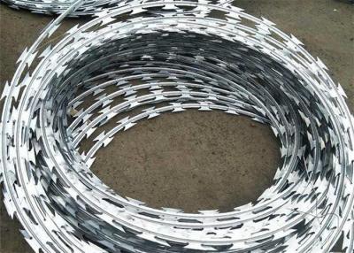 China Straight Razor Wire Coil Anti Corrosion Concertina Fencing Wire for sale