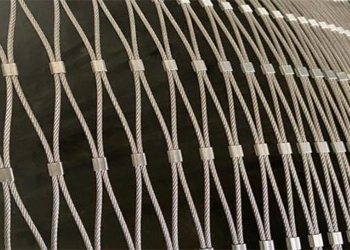 316 Griglia di corda in acciaio inossidabile Griglia di acciaio architettonico di tipo annodato
