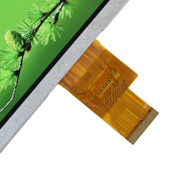 Quality 7" High Brightness Wide Temperature LCD 1024X600 IPS TFT 40 Pin LVDS LCD Display for sale