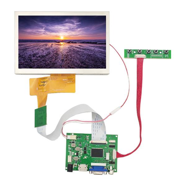 Quality 800x480 Resolution HDMI LCD Display 480nits Brightness 7 Inch TFT LCD Screen for sale